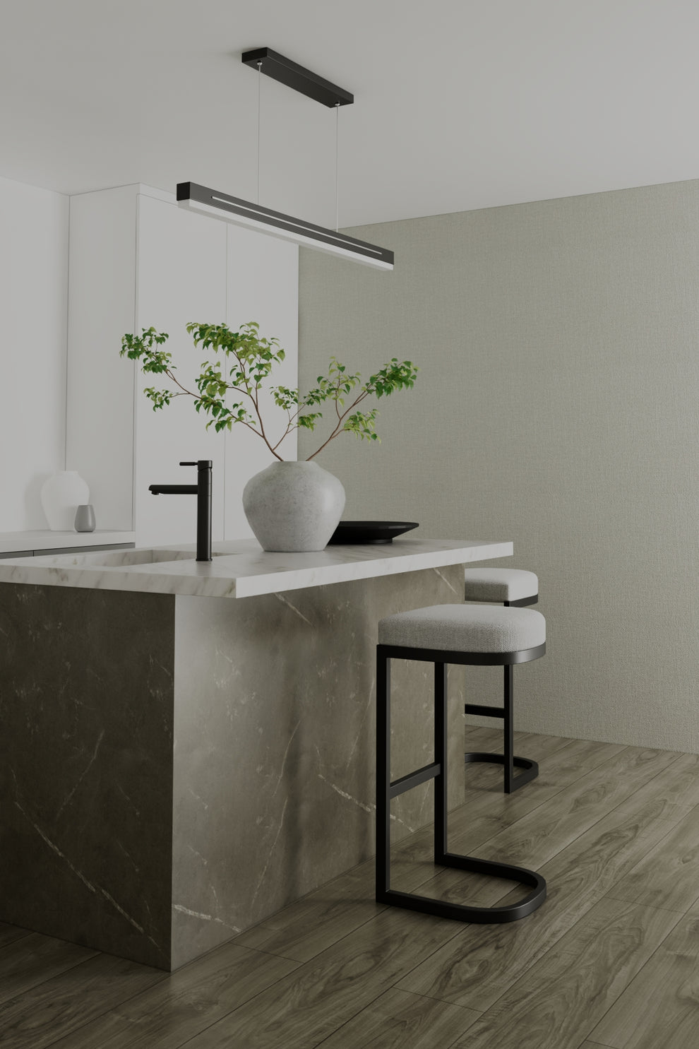 Linen Grey Bamboo Fiberboard Panel | 8mm Seamless Wall Cladding – ArchiText